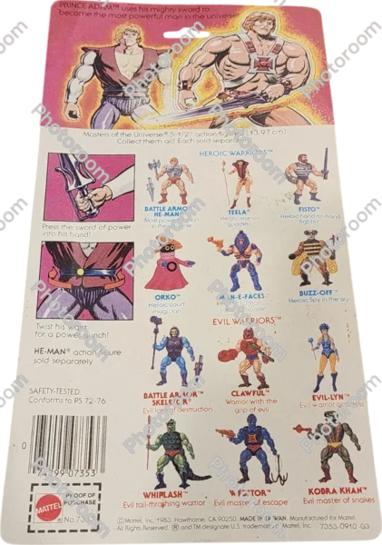 1984 Mattel He-Man Prince Adam Action Figure - Gimme80s.com